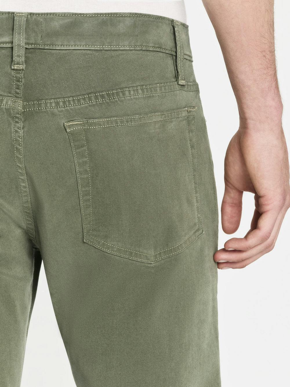 L'Homme Slim Brushed Twill in Washed Military – FRAME