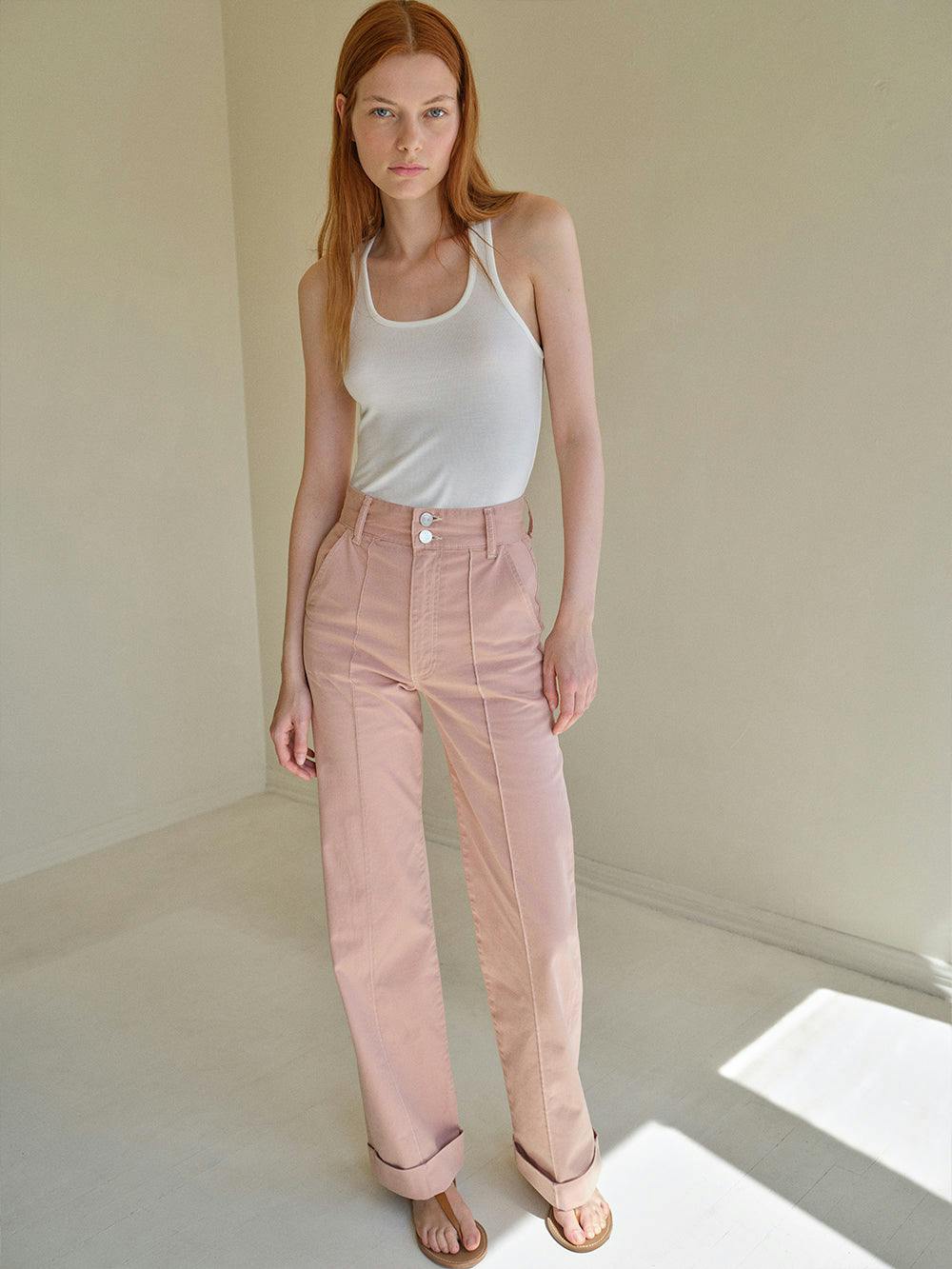 RIB SCOOP NECK TANK WHITE – FRAME