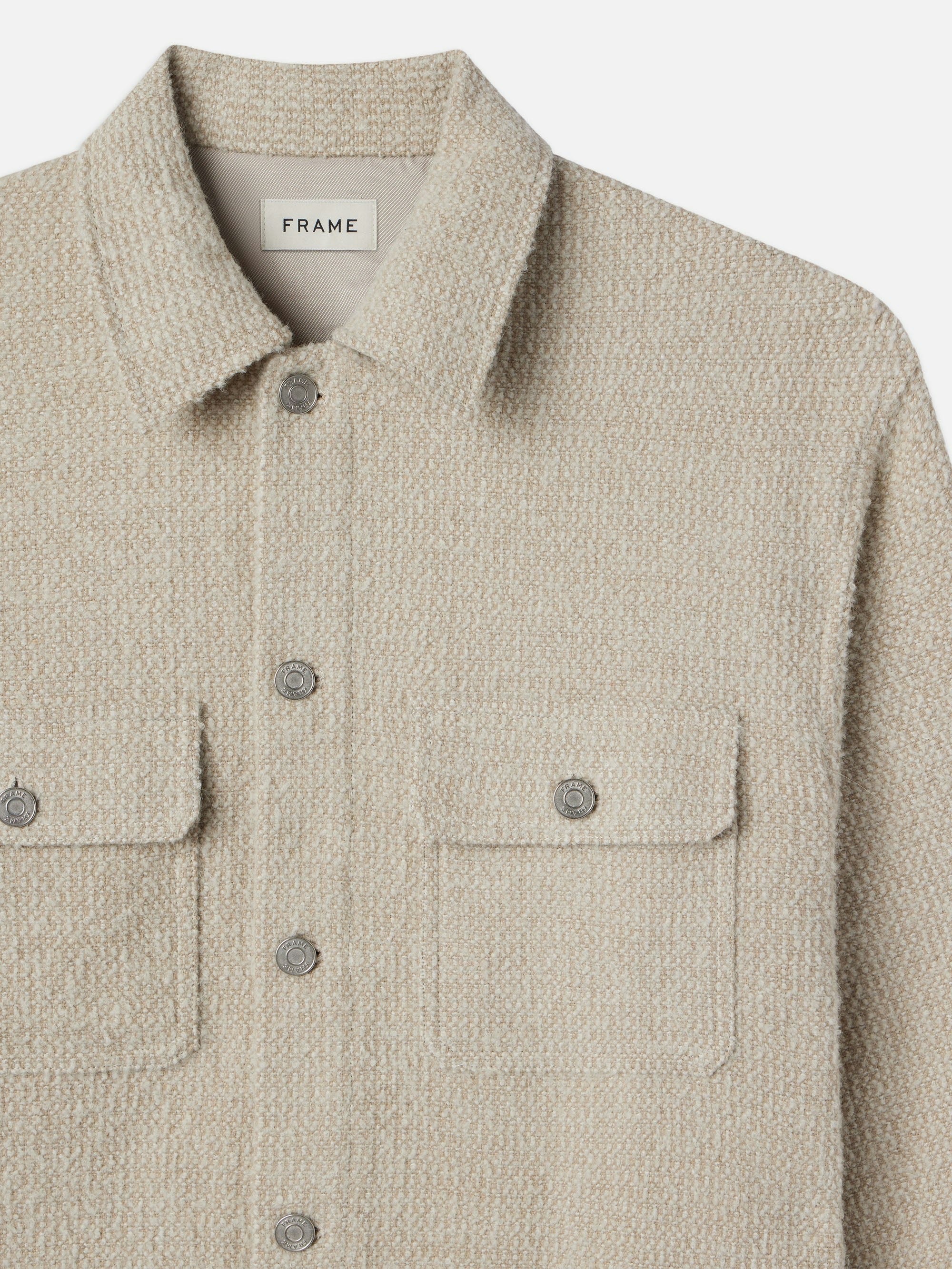 TWEED OVERSHIRT JACKET DOVE TWEED – FRAME